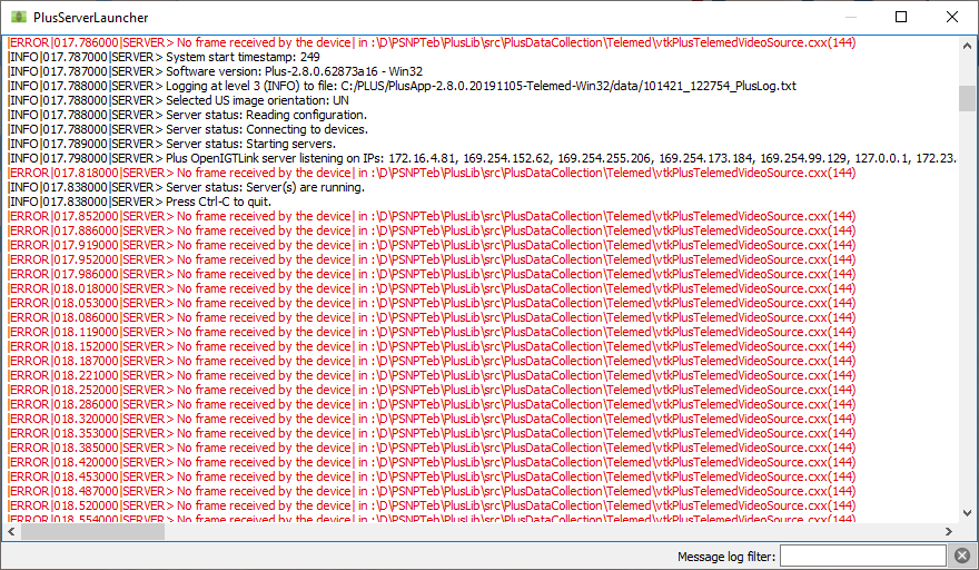 Connection error with TELEMED MicrUS (Echo Wave 4.1.1) · Issue #851 · PlusToolkit/PlusLib · GitHub