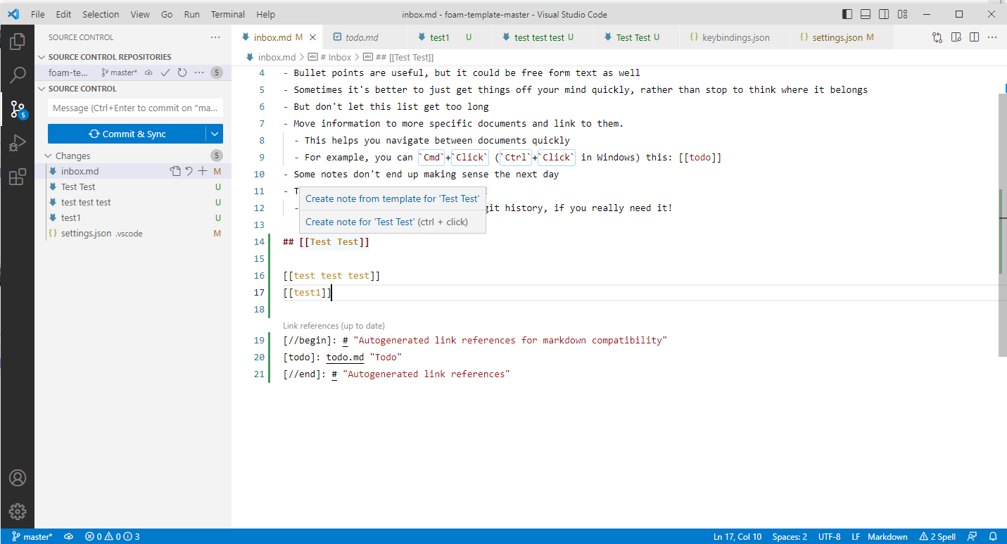 If I update foam from 0.20.2 open link command stops working · Issue #1159 · foambubble/foam ...