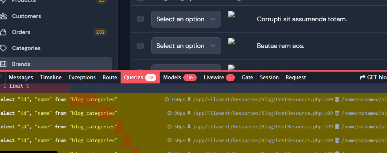 SelectColumn options() runs for every line · Issue #5324 · filamentphp ...