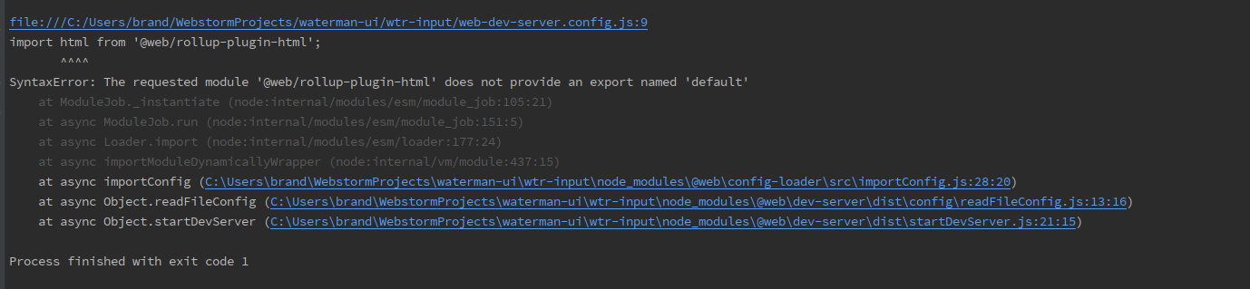 Syntaxerror The Requested Module Webrollup Plugin Html Does Not Provide An Export Named 2143