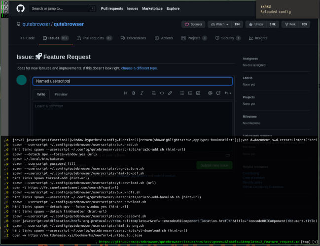 Named Userscripts · Issue 6463 · Qutebrowser Qutebrowser · Github