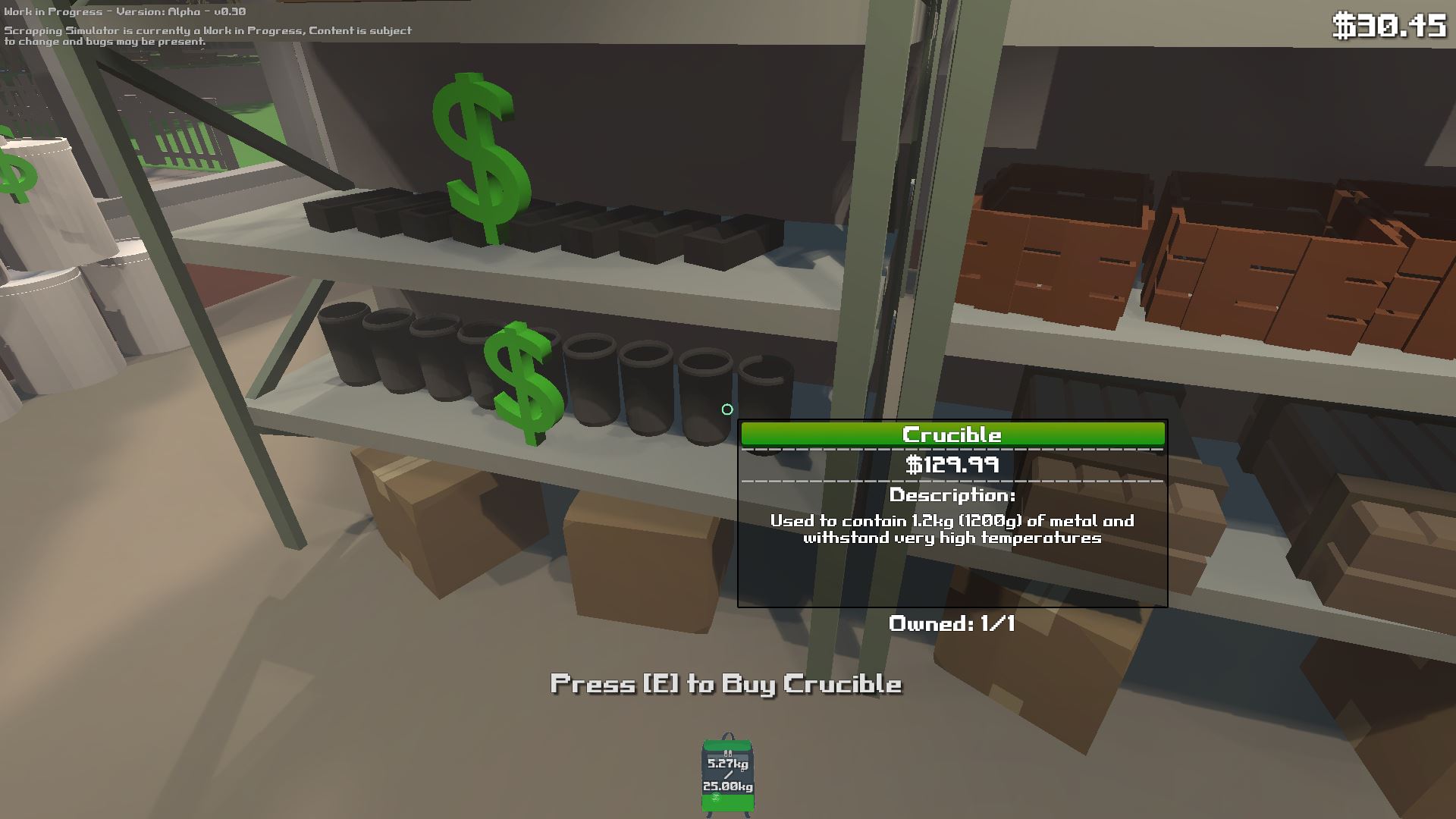 [Bug]: Crucible Bug · Issue #33 · FuryFight3r/ScrappingSimulator · GitHub