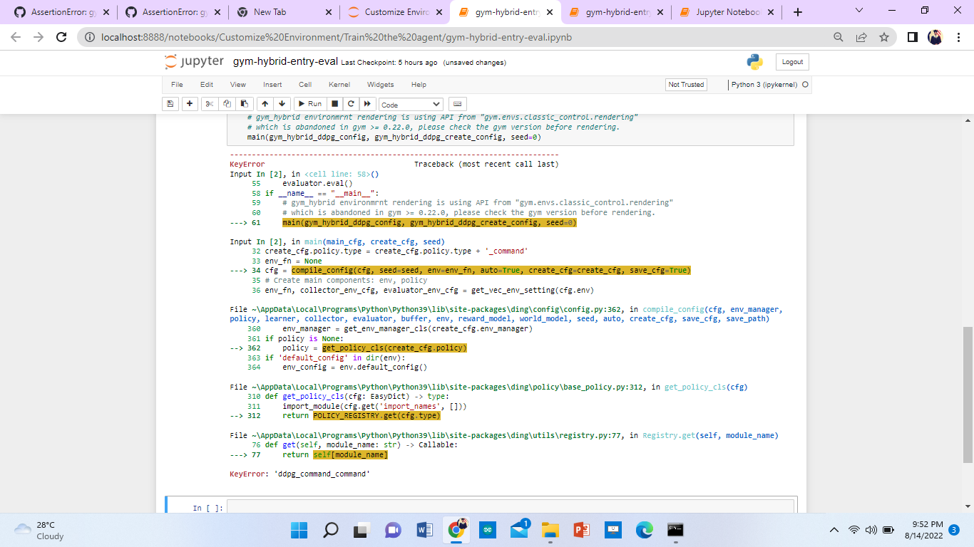 AssertionError: gym_hybrid · Issue #442 · opendilab/DI-engine · GitHub