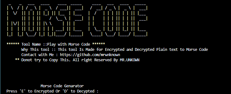 GitHub - MrUnknownNoob/morsecode