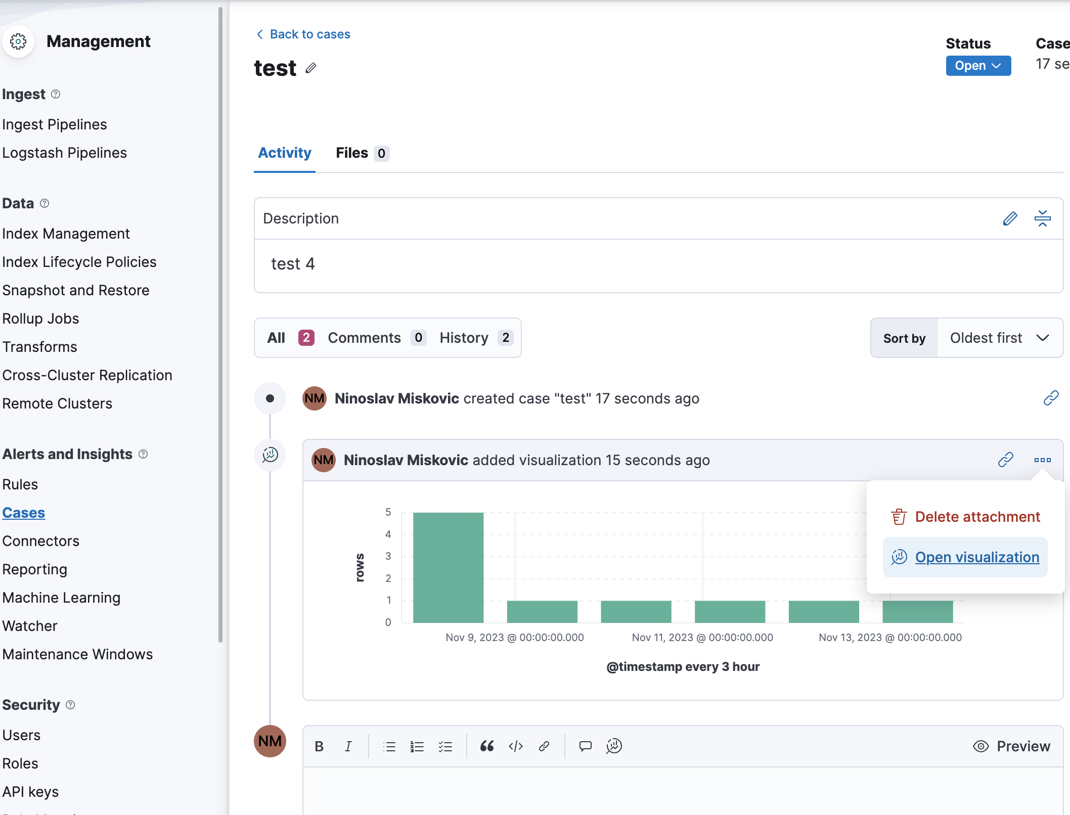 [ES|QL] "Open visualization" call-to-action available on ES|QL charts in Cases (Stack, O11y and ...