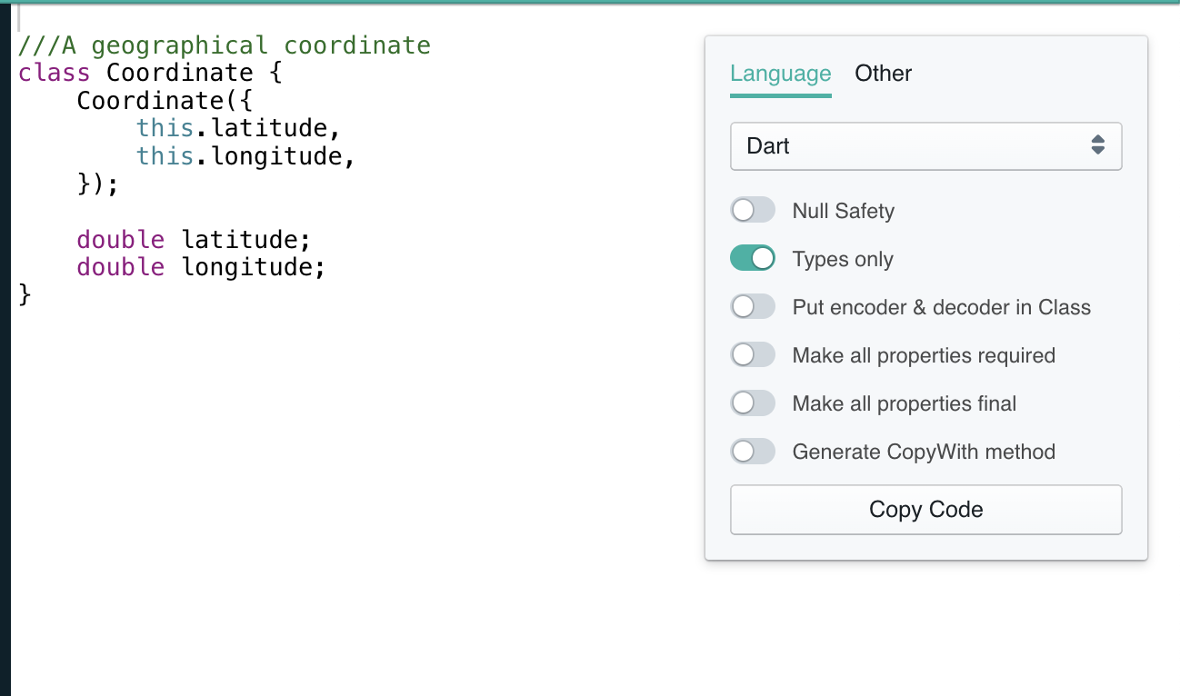 Please Provide Settings For Unsafe Dart Models · Issue 2089 · Glideapps Quicktype · Github