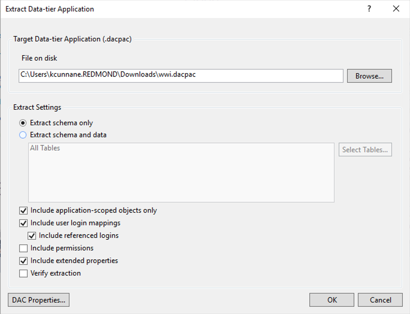 Dacpac: need configuration options · Issue #4472 · microsoft ...