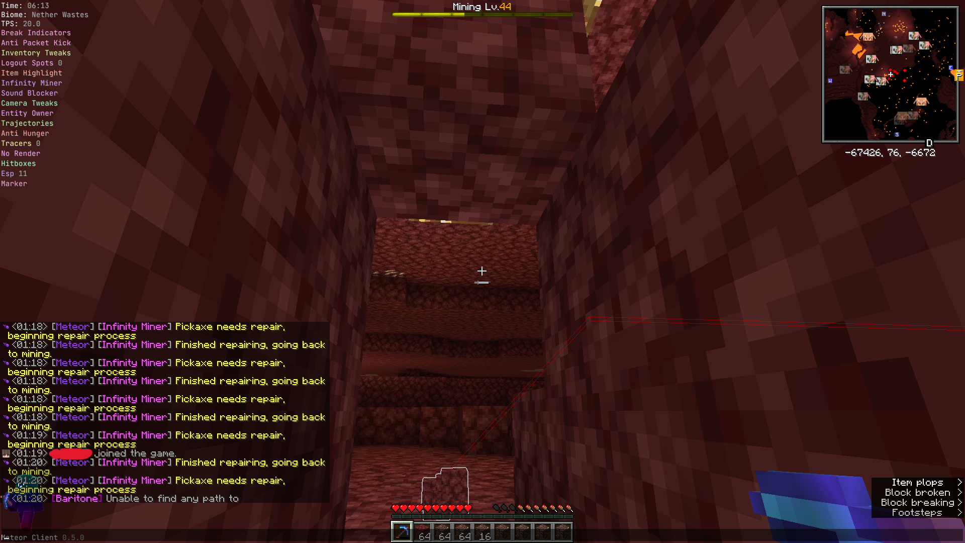 [Bug] Infinity miner strange repair pattern · Issue #2452 · MeteorDevelopment/meteor-client · GitHub