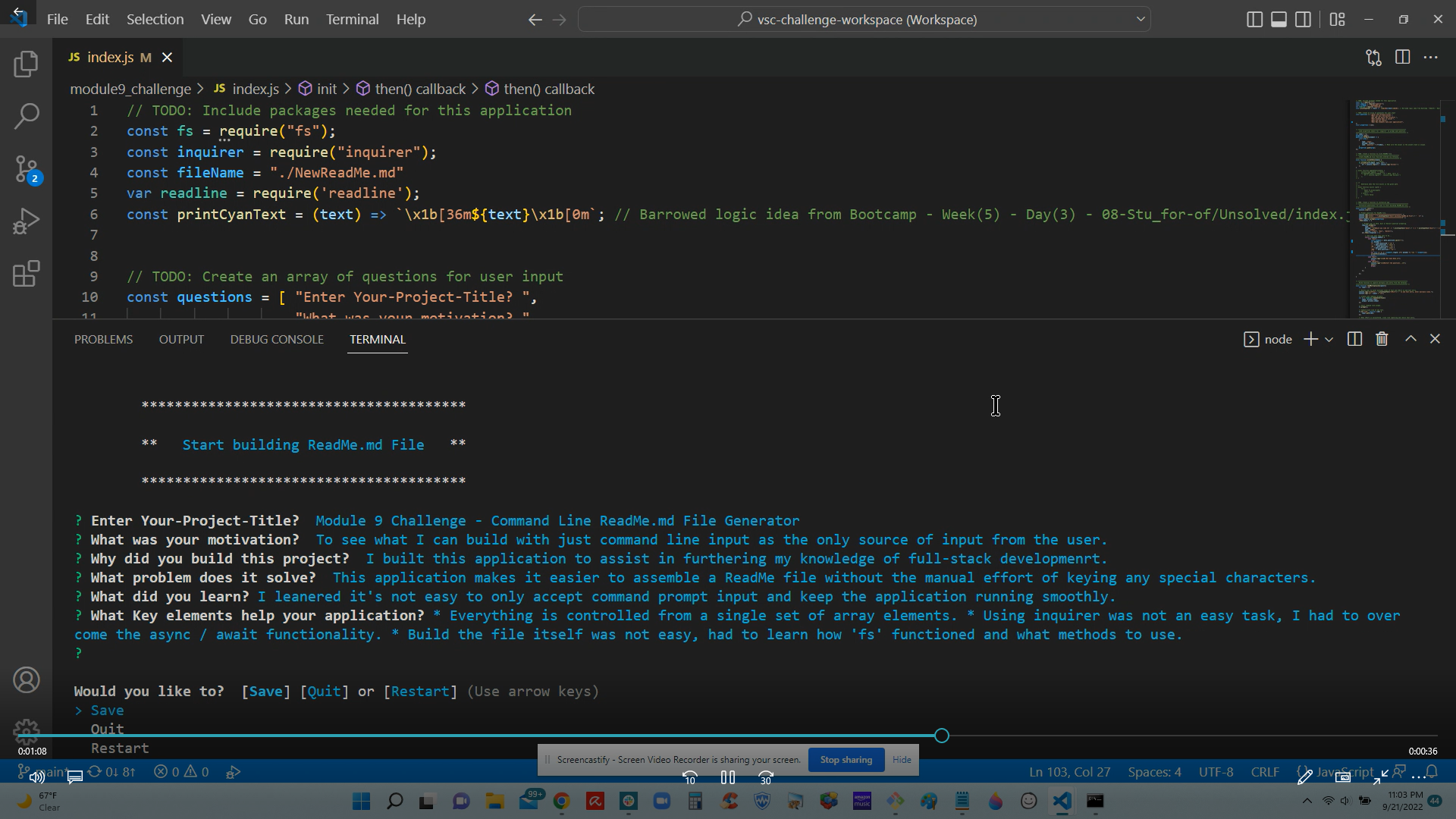 GitHub - bzoulko/module9_challenge: create command line application that builds a professional ...