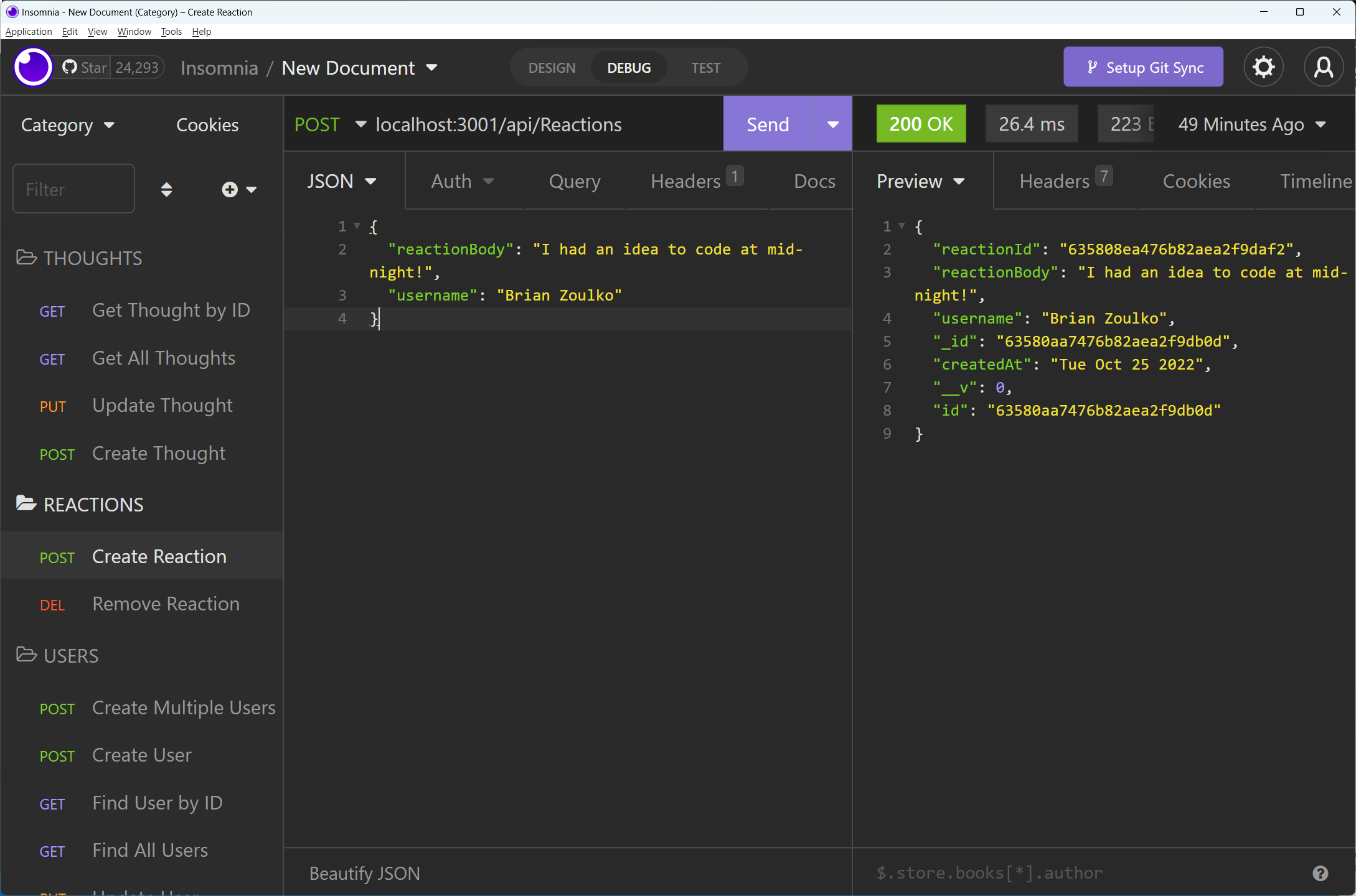 GitHub - bzoulko/module18_challenge: NoSQL Challenge: Social Network API