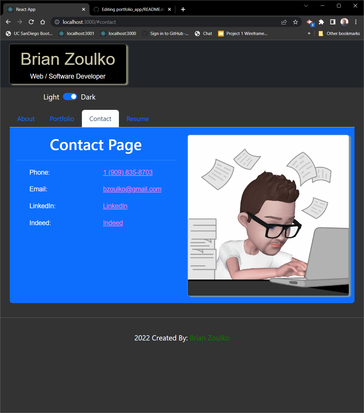 GitHub - bzoulko/portfolio_app: React Challenge: React Portfolio