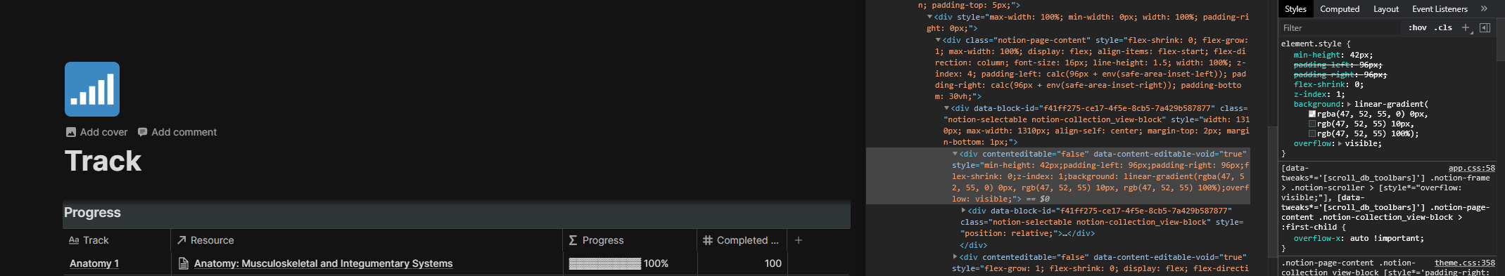 Databases have grey line on top · Issue #649 · notion-enhancer/notion-enhancer · GitHub