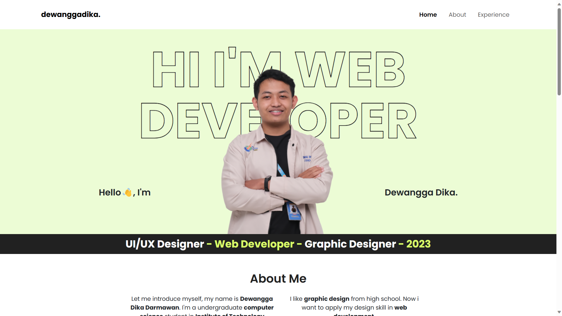GitHub - ddedida/pweb-cv-website: Tugas mata kuliah Pemrograman Web ...