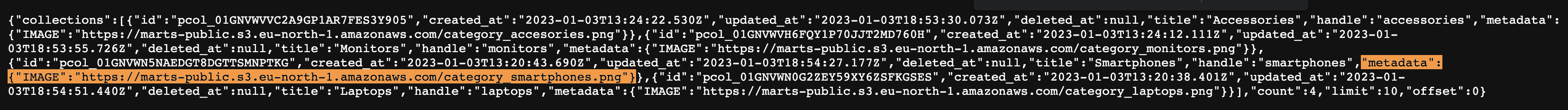 Collection Metadata Is Null At Medusajs Medusa Js · Issue 2936
