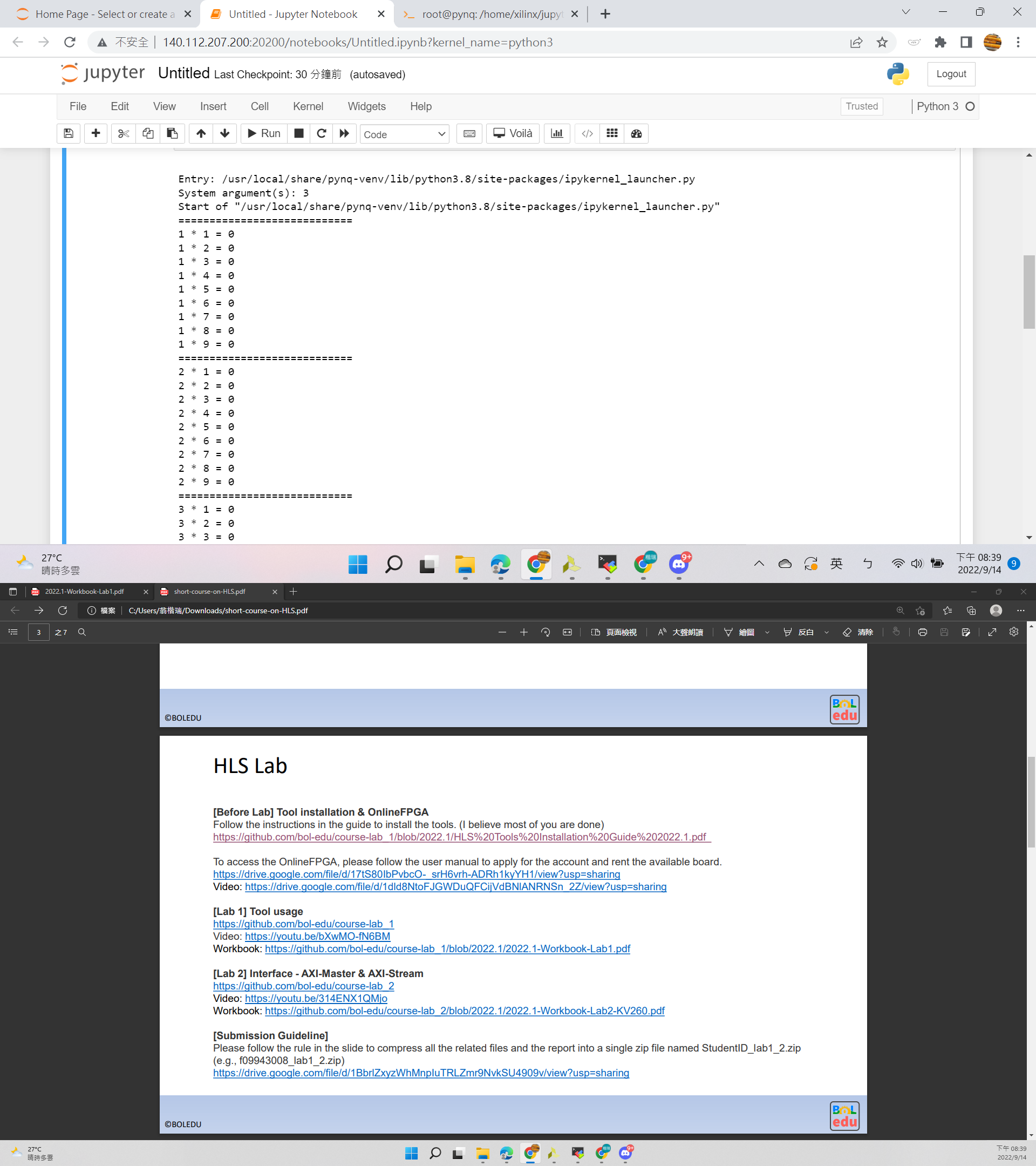 course-1-lab question · bol-edu HLS-SOC-Discussions · Discussion #8 · GitHub
