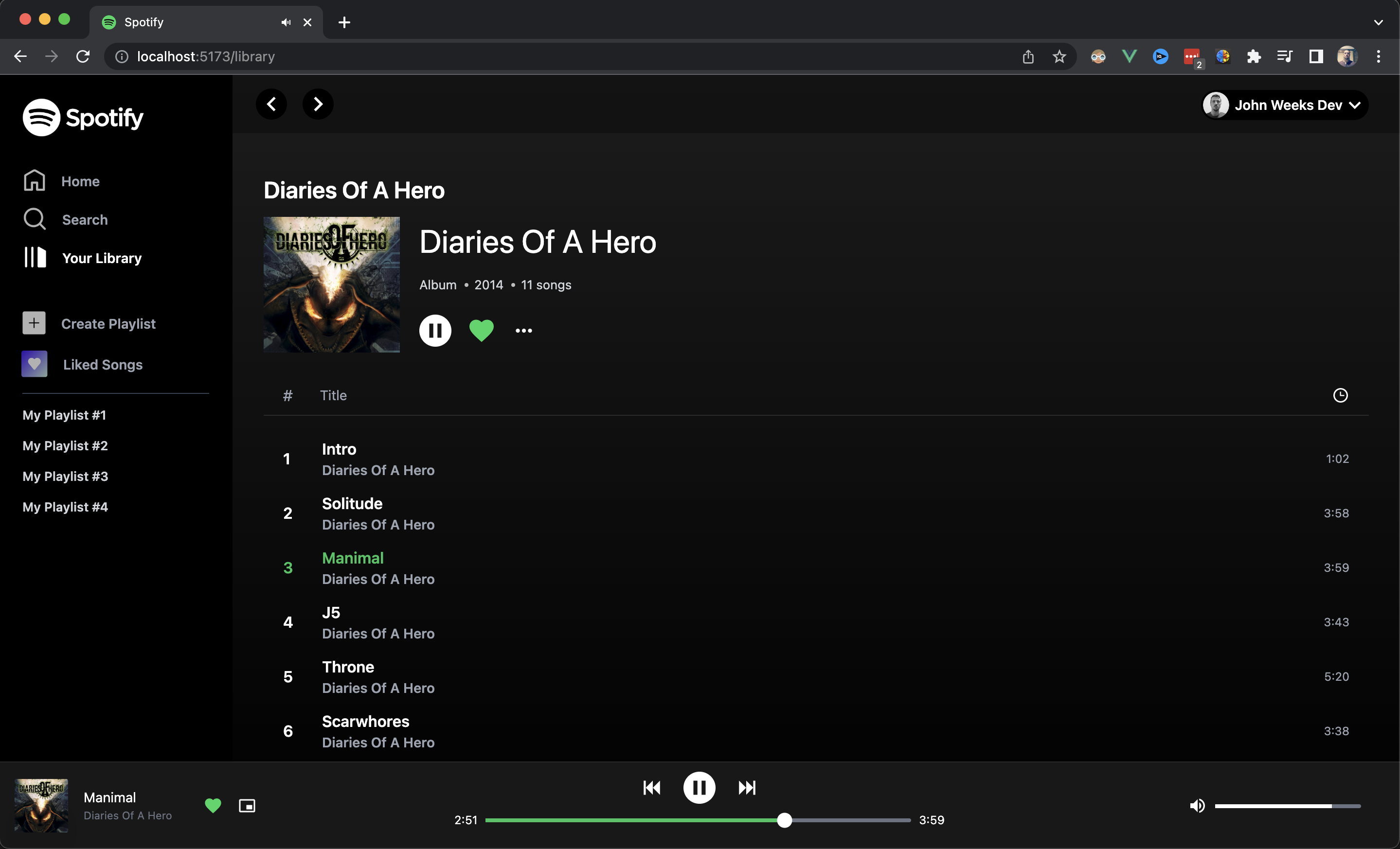 A Spotify Clone Made With Vue 3 And Tailwind CSS