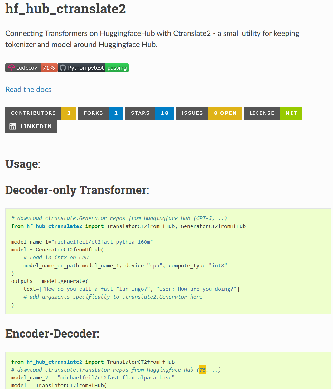 Converting "embedding" models and running them on ctranslate2 · Issue #1448 · OpenNMT ...
