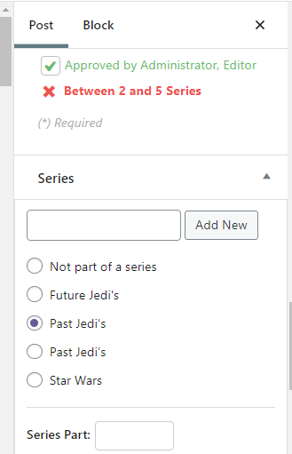 Setting Limits in Checklist for Series · Issue #410 · publishpress/PublishPress-Checklists · GitHub