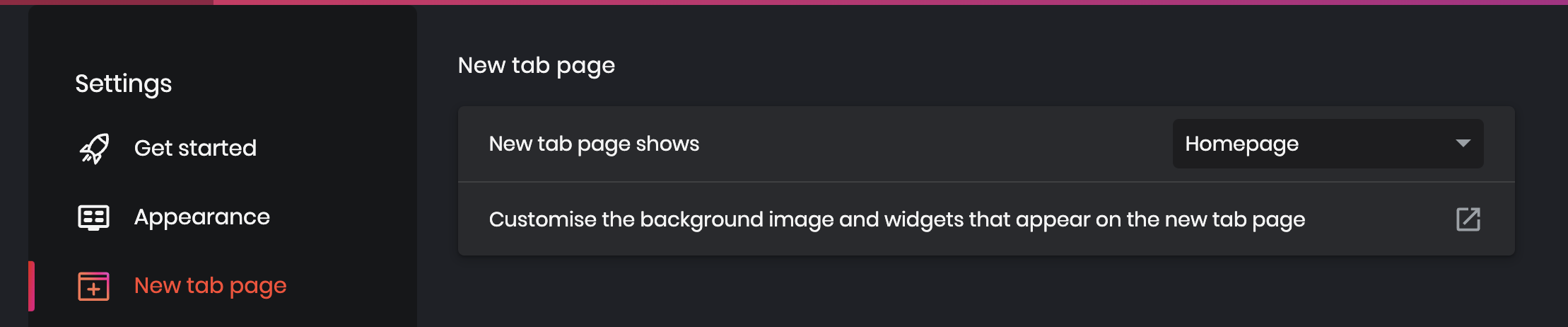 Brave Newtab Page Setting Should Allow User To Select Between Installed Extension And Dashboard 3290