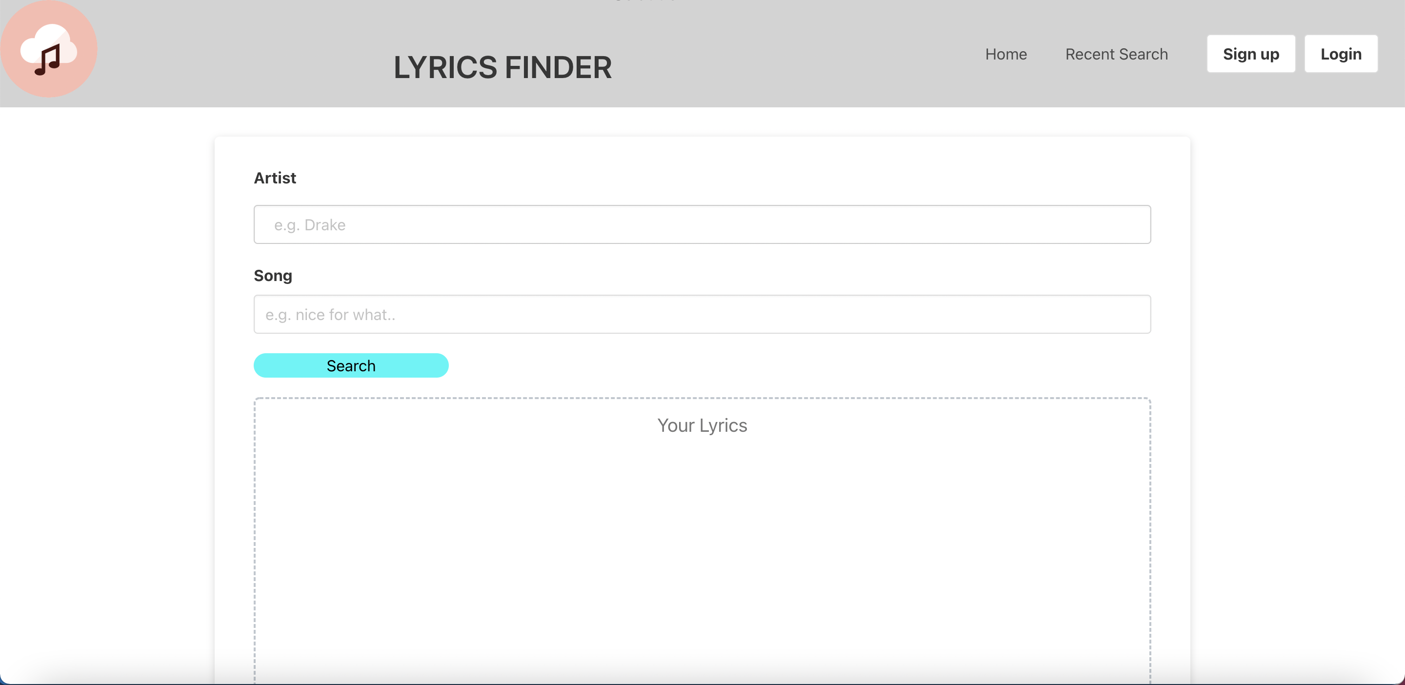 GitHub - blanfried/Lyric-Finder