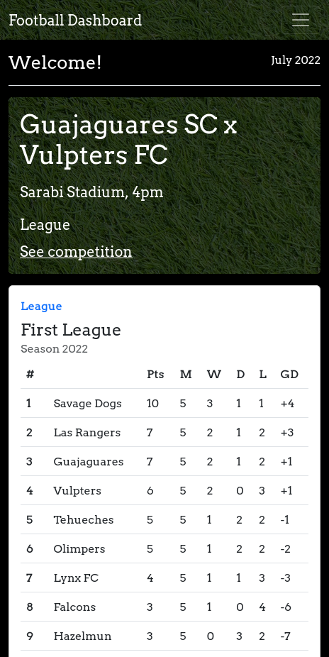 GitHub - msilvafreitas/football-league-dashboard: A manager-like ...