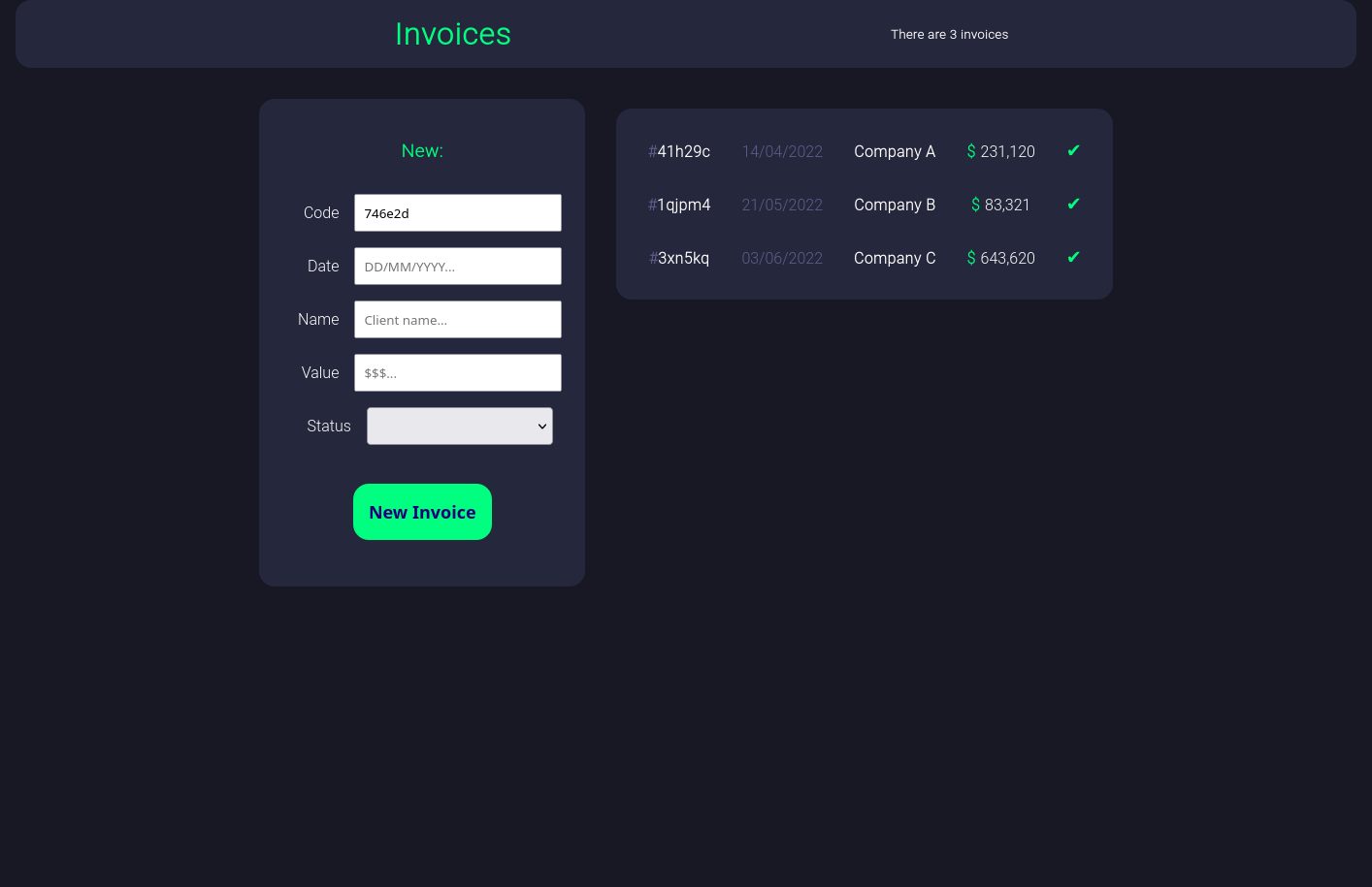 GitHub - msilvafreitas/invoices-react: An app to add and manage invoices made with ReactJS
