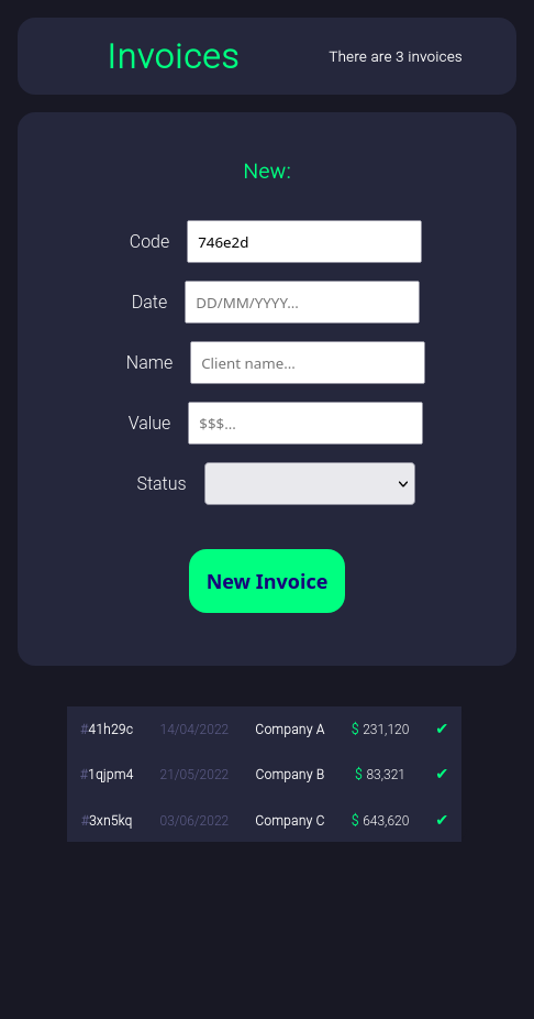 GitHub - msilvafreitas/invoices-react: An app to add and manage invoices made with ReactJS