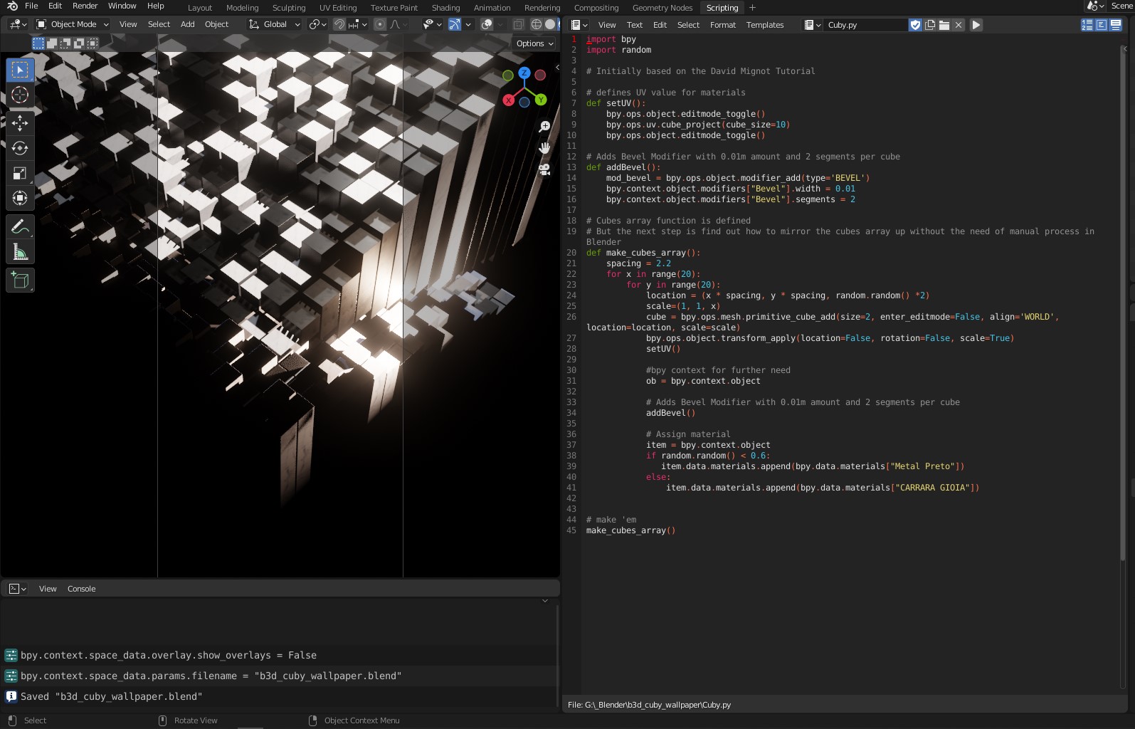 GitHub - lknknm/b3d_cuby_wallpaper: Phone wallpaper made with Blender3D using bpy library.