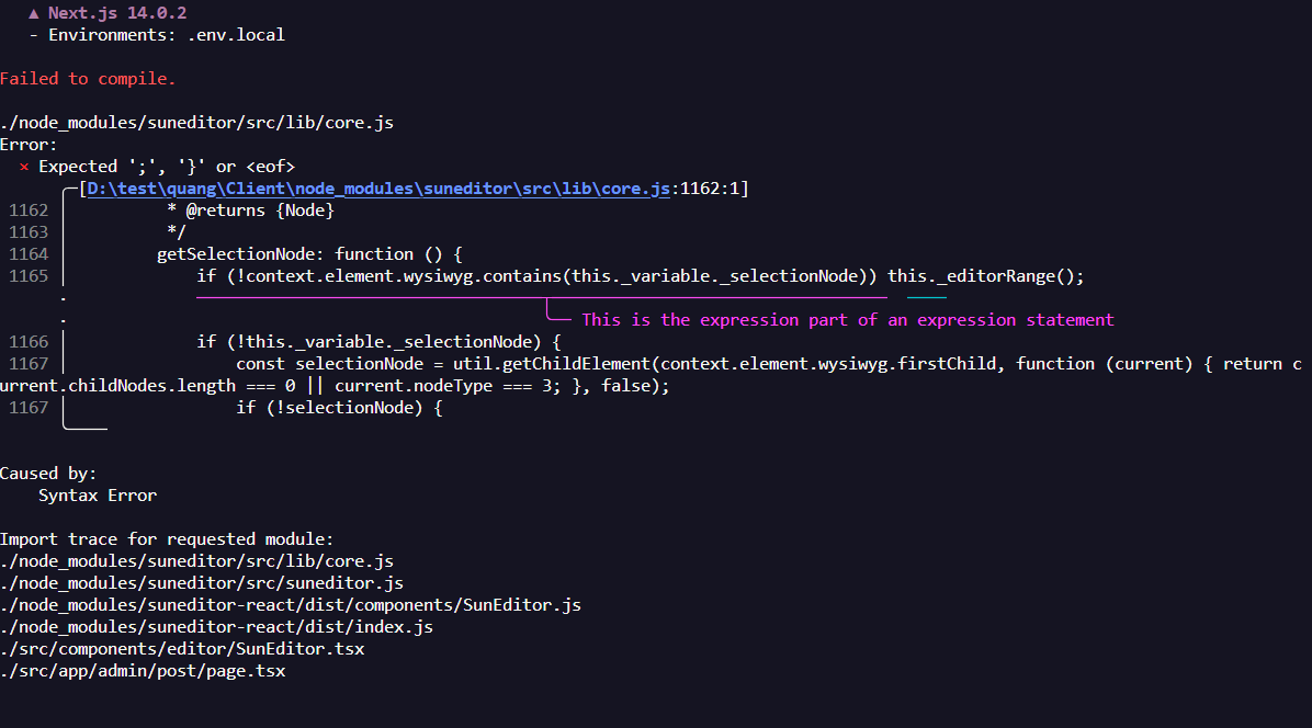 Suneditor fails to execute on NextJS 14 · Issue #340 · mkhstar/suneditor-react · GitHub