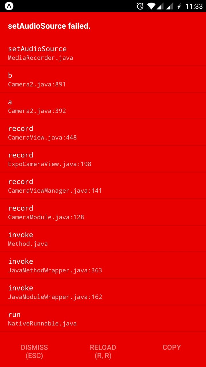 Camera.recordAsync() - fails on Android with an error "setAudioSource failed" · Issue #869 ...