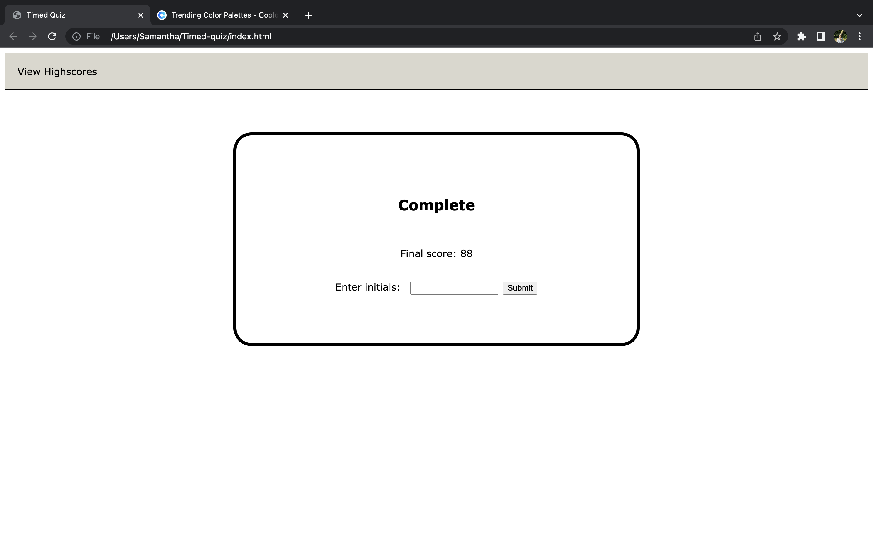 GitHub - RahmaBilal/Timed-quiz