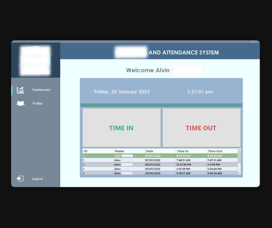 GitHub - iliketurtles29/Attendance-System-Time-in-out: Created using C# ...