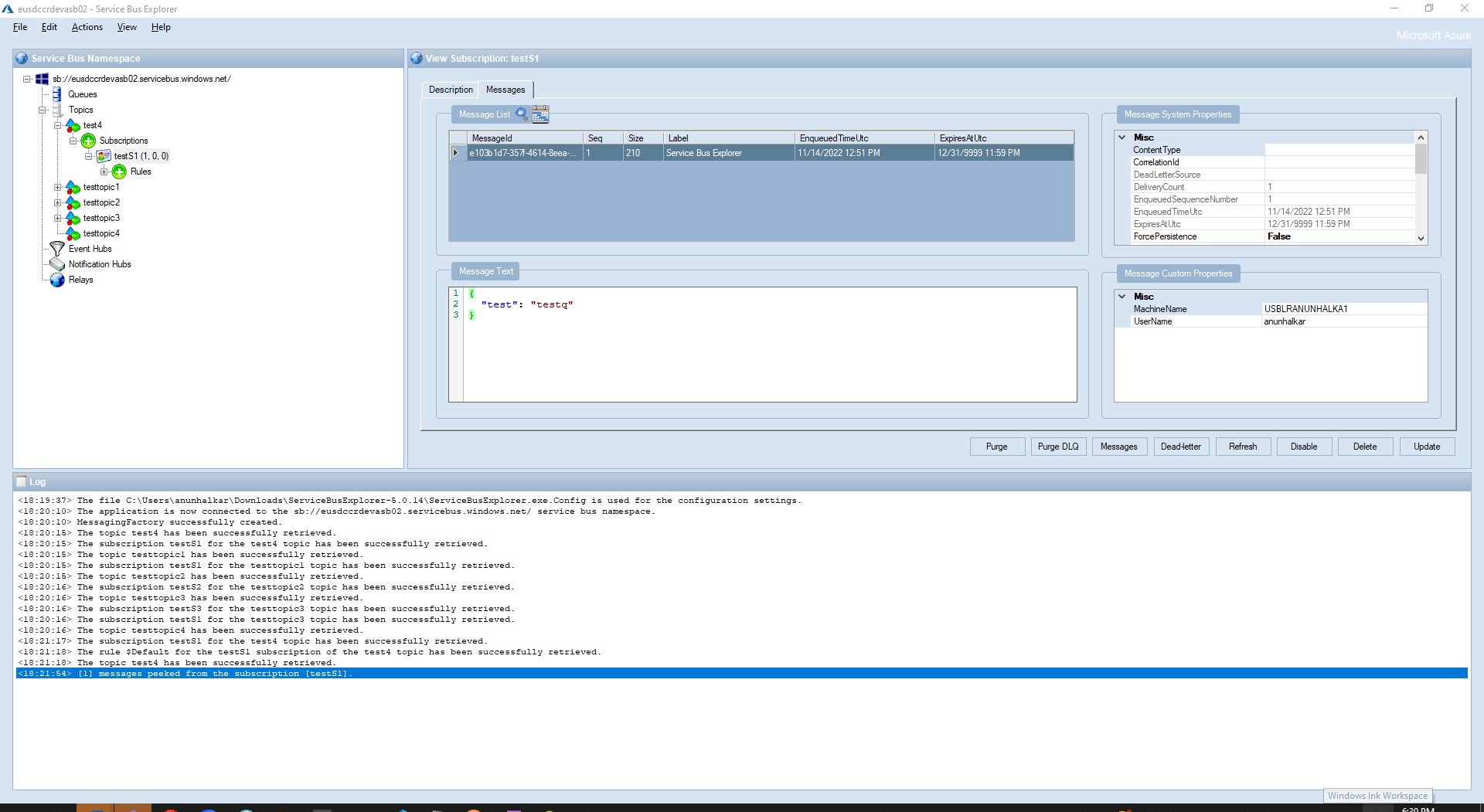 Azure Service Bus Not Able To Publish The Message To Service Bus In Azure Using Node Sdk