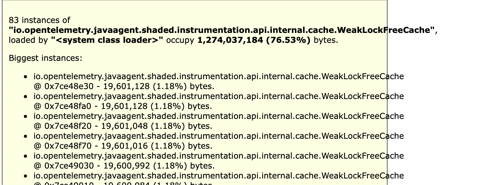 Suspected Memory Leak · Issue 9550 · Open Telemetryopentelemetry Java