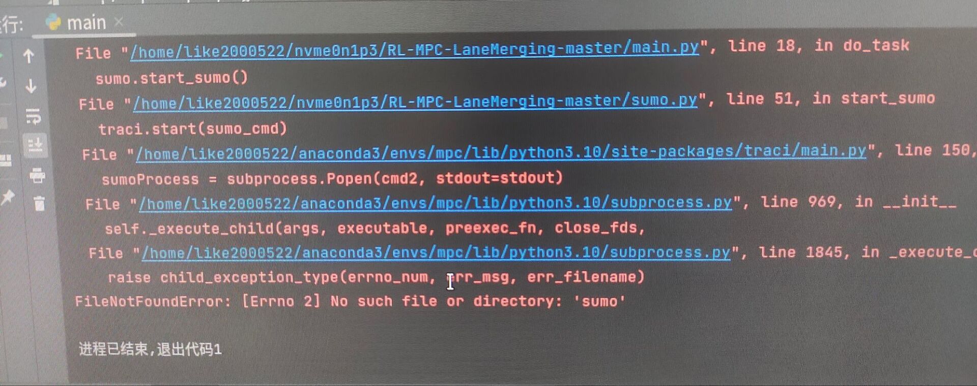 Filenotefounderror Error2 No Such File Or Directorysumo · Issue 6 · Jlubarsrl Mpc