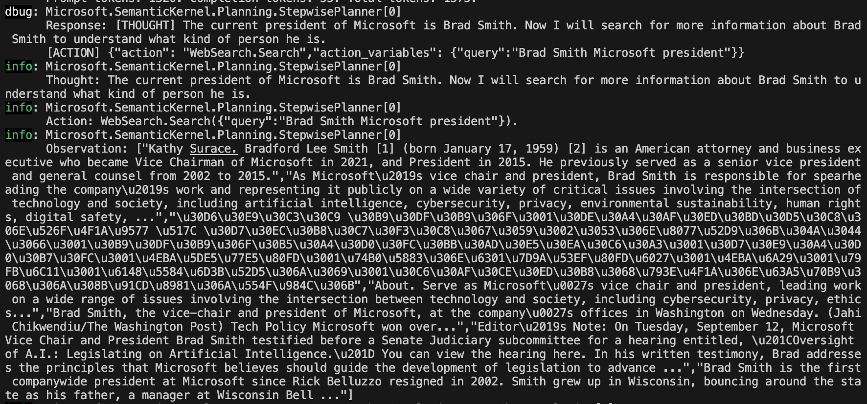 .Net: Unicode escape sequences consume too many tokens when using WebSearchEngineSkill ...