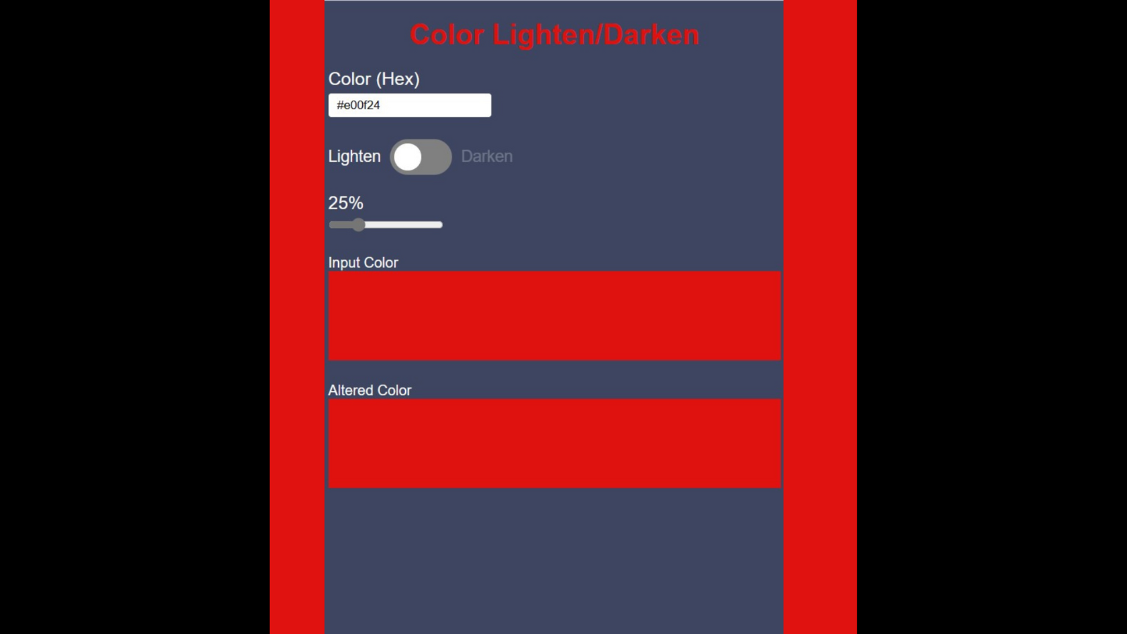 Github Arzucanercolor Lighten Darken Tool This Tool Allows You To Lighten Or Darken Colors
