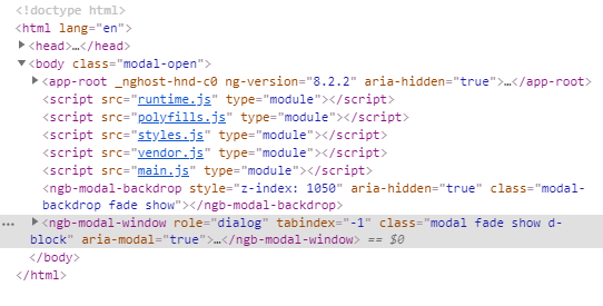 Modal opened by extension events doesn't contain classes · Issue #3414 ...