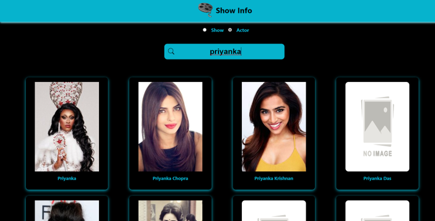 GitHub - neelsheth/Show-Info