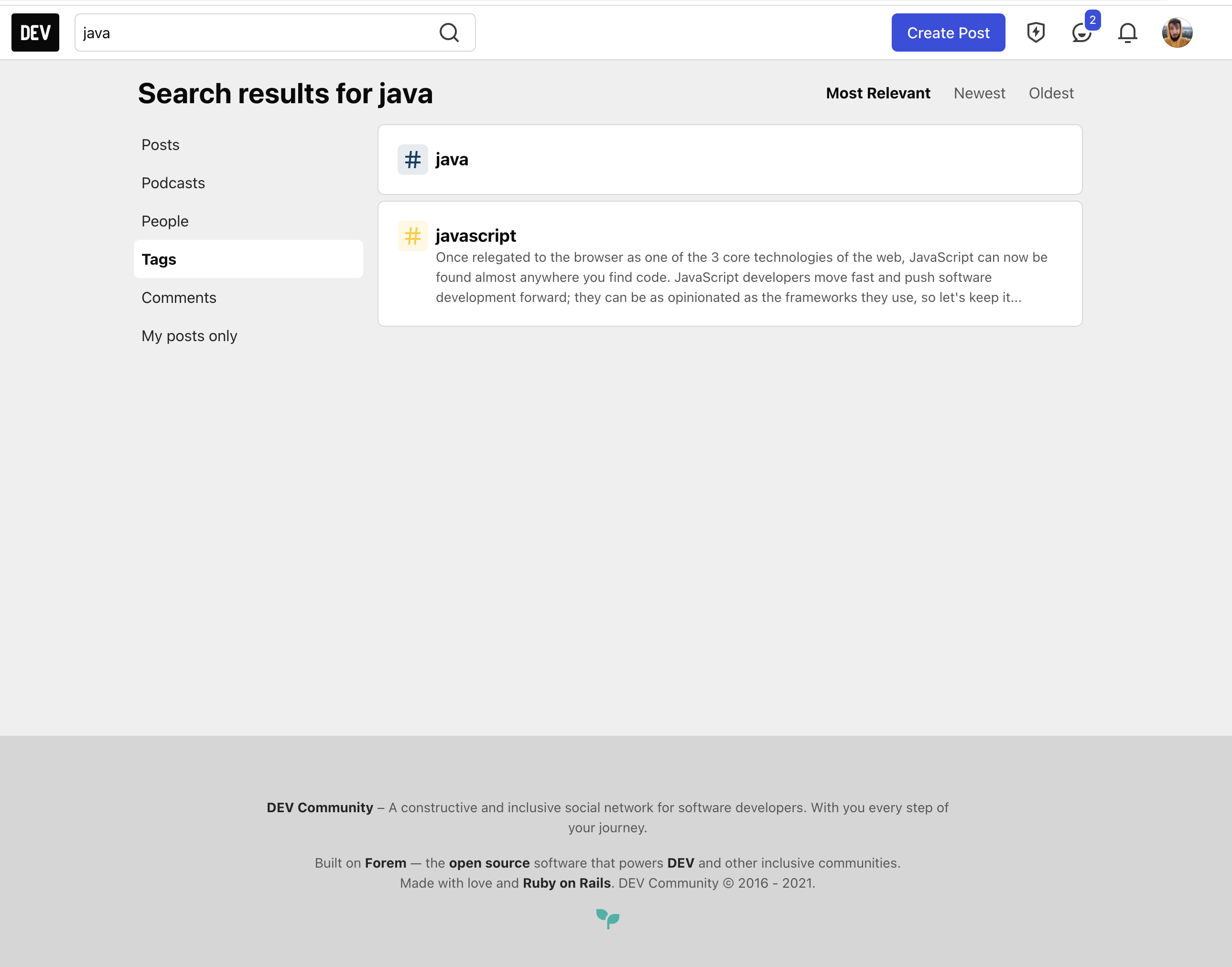 Add "Tags" category to Search Results · Issue #15151 · forem/forem · GitHub