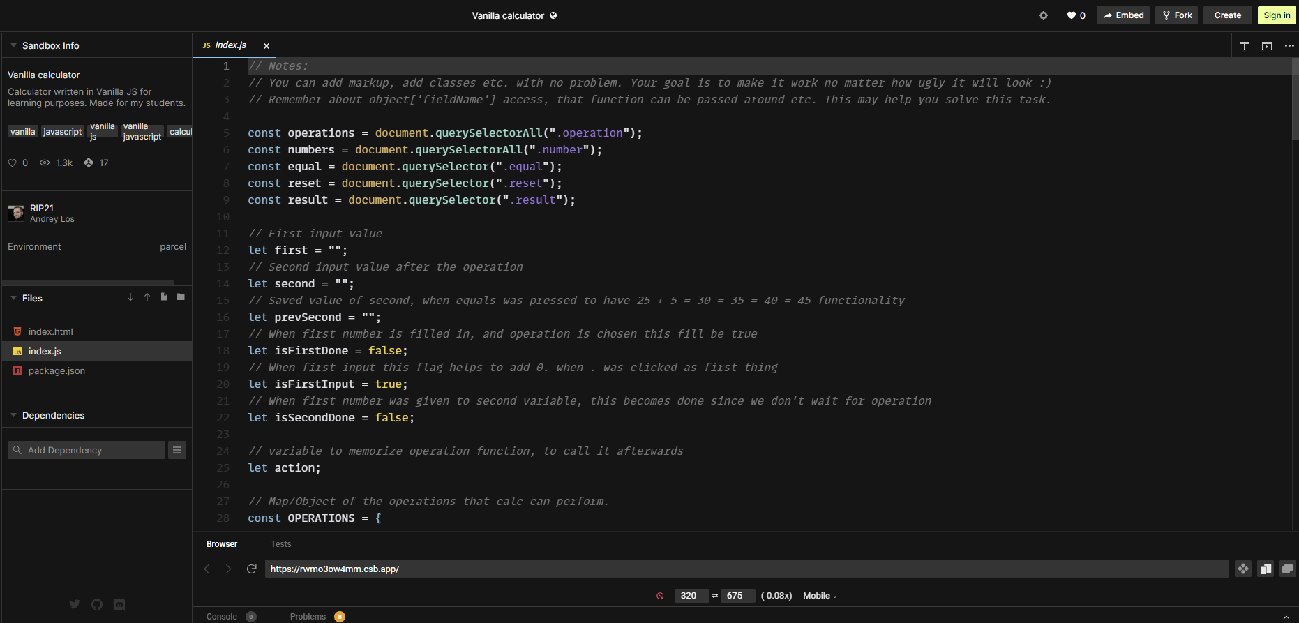 GitHub - OdetteThurlbourn/CalculatorBasic