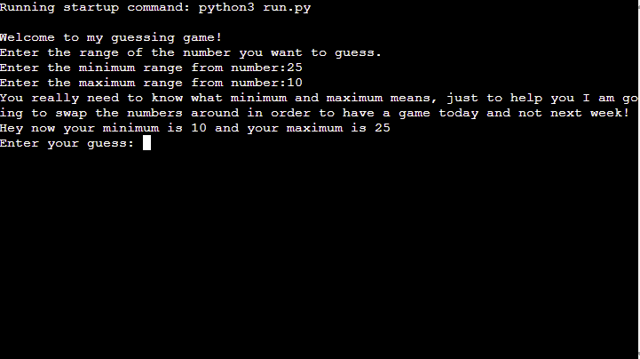 GitHub - OdetteThurlbourn/guessingGame