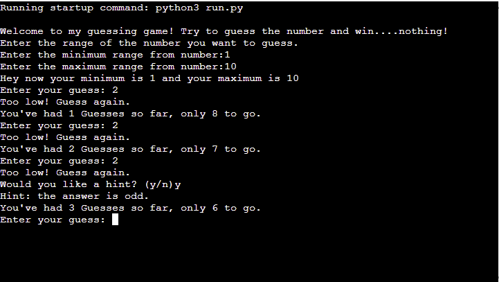 GitHub - OdetteThurlbourn/guessingGame