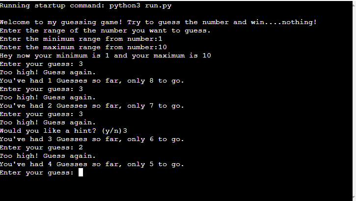 GitHub - OdetteThurlbourn/guessingGame
