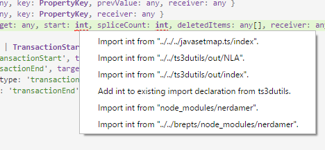 Import ... from code action/quick fix includes relative resolved symlinks/linked directories ...
