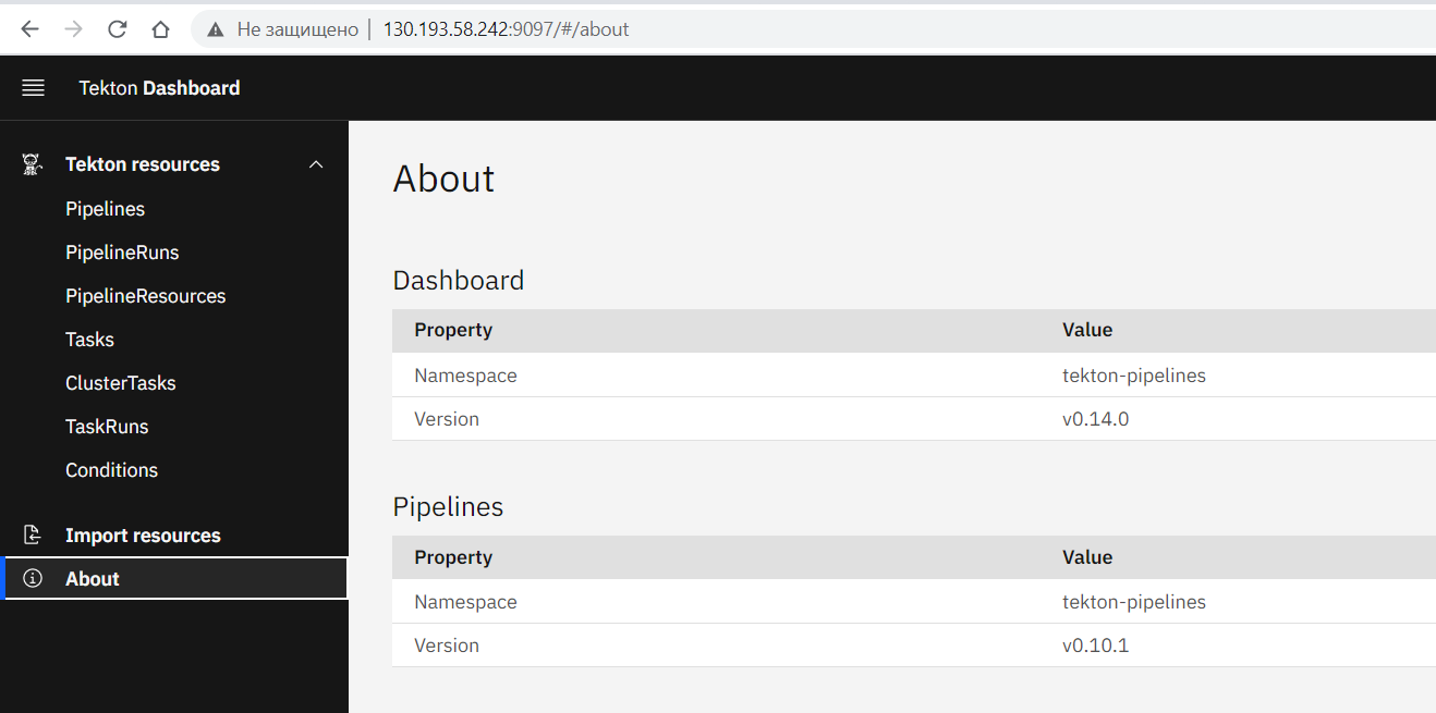 Error loading PipelineRuns Not Found · Issue #1942 · tektoncd/dashboard · GitHub