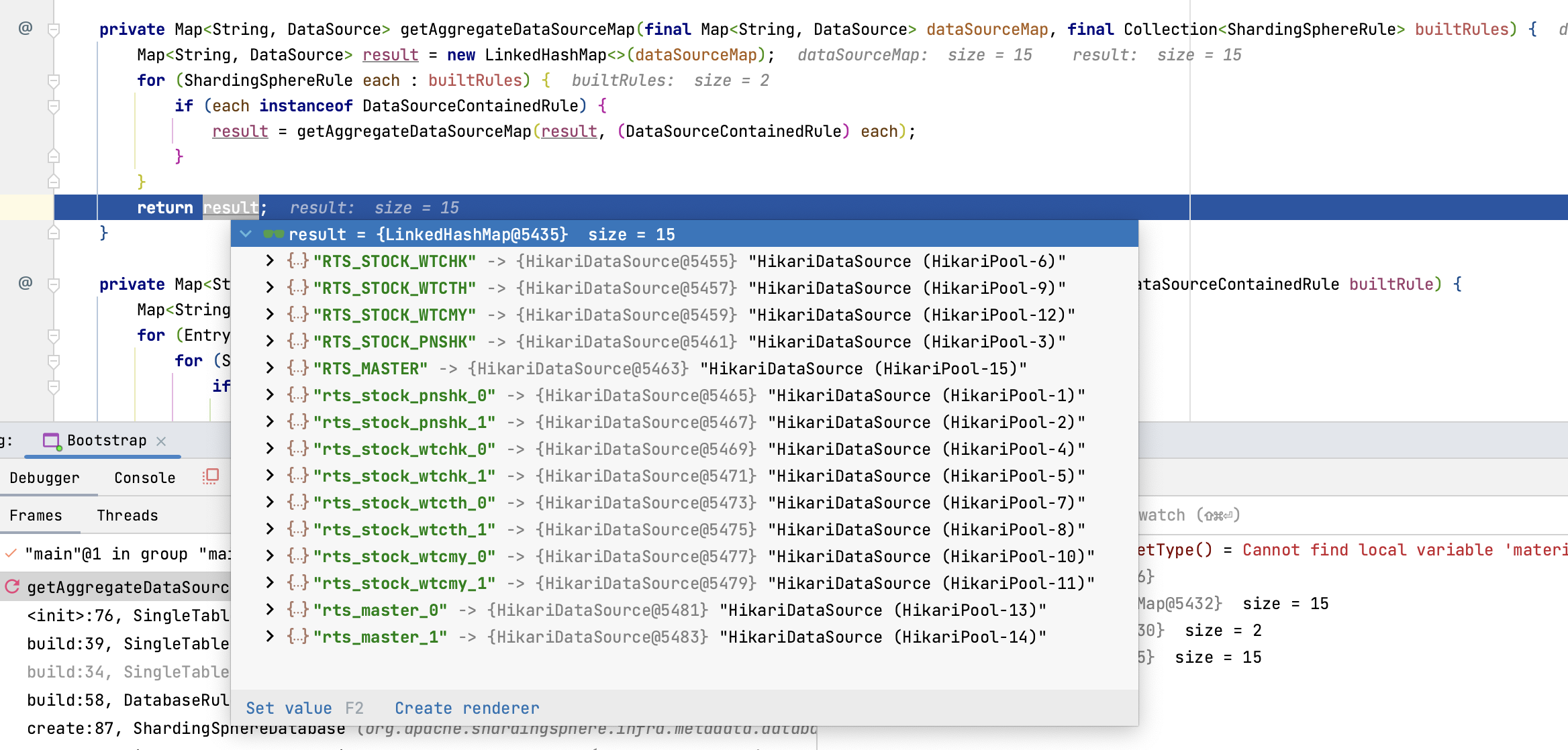 SingleTableRule returns incorrect results when aggregating database discovery data sources ...