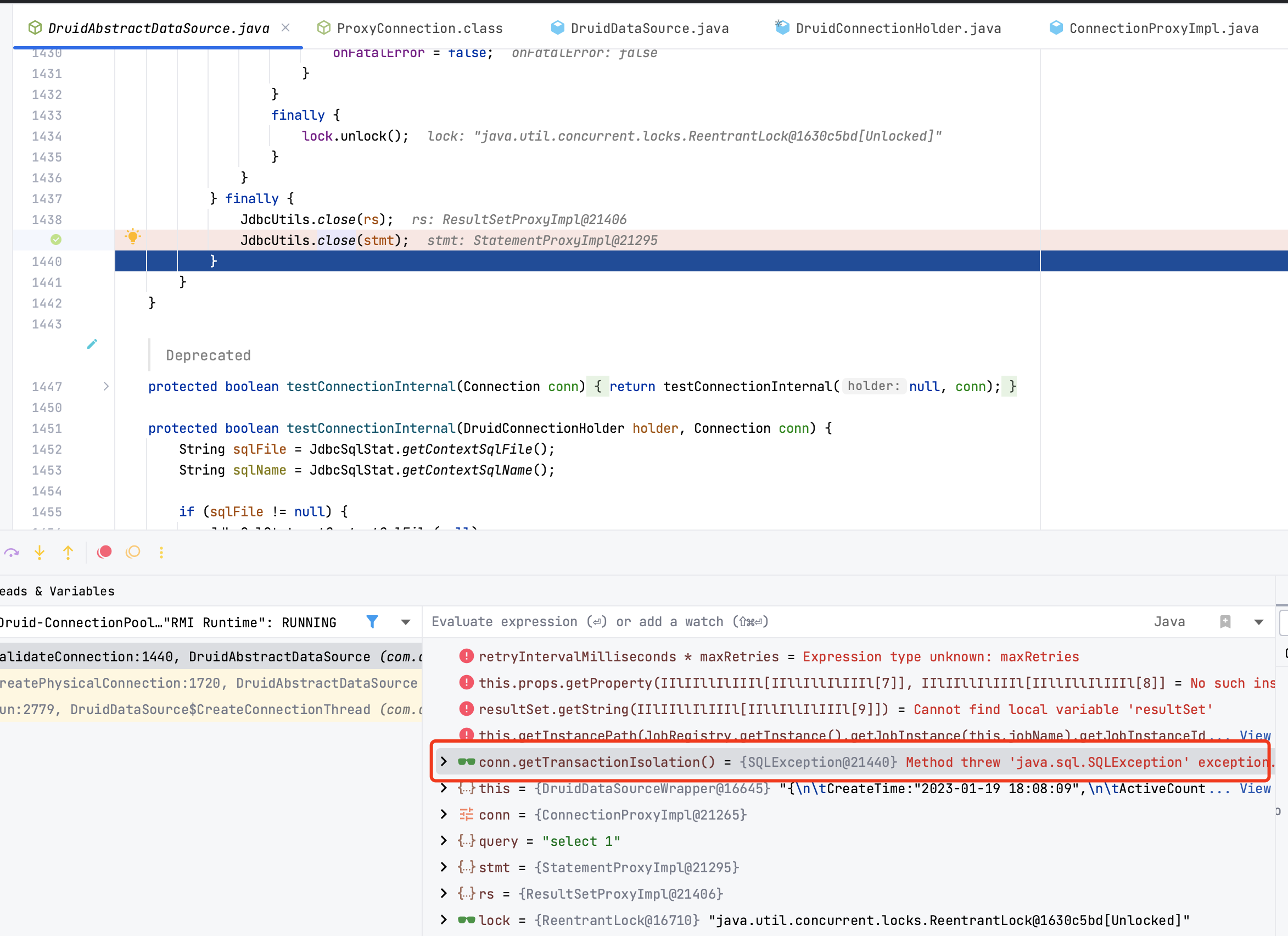 Connection is closed exception occurs when I use Traffic Rule and Druid datasource · Issue ...