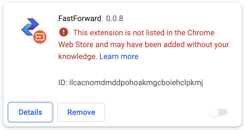 Unable to install on Chrome on macOS · Issue #728 · FastForwardTeam/FastForward · GitHub