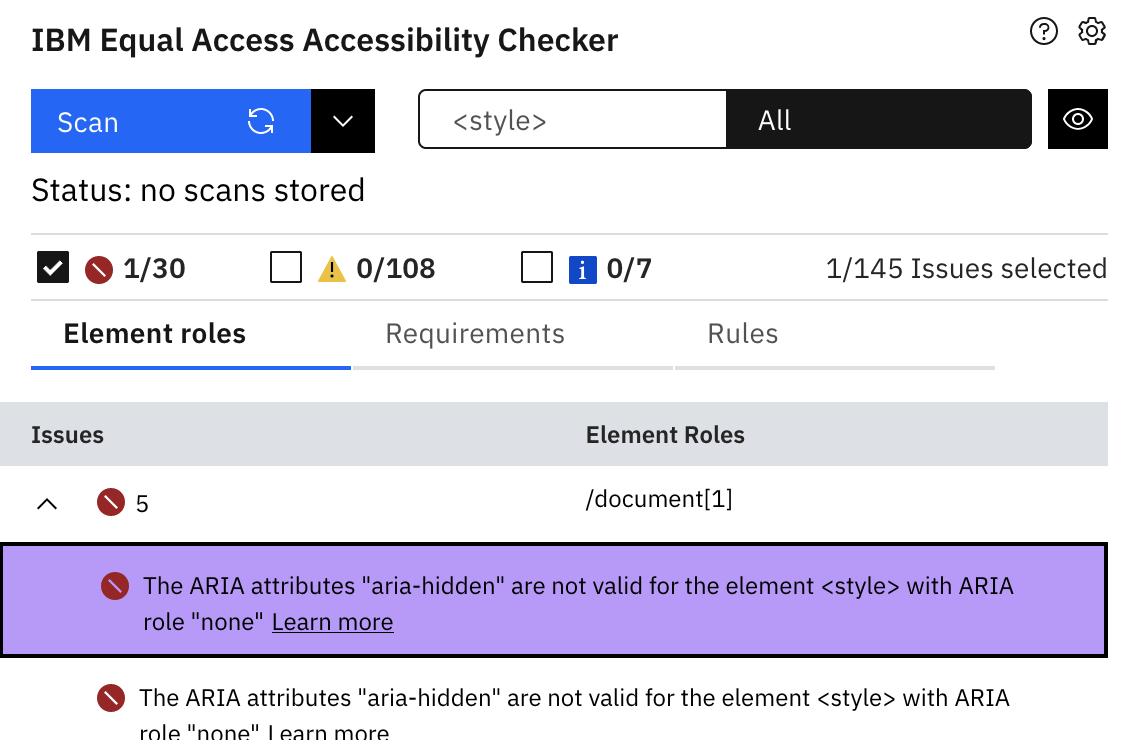 Accessibility Violation The Aria Attributes “aria Hidden” Are Not Valid For The Element With 